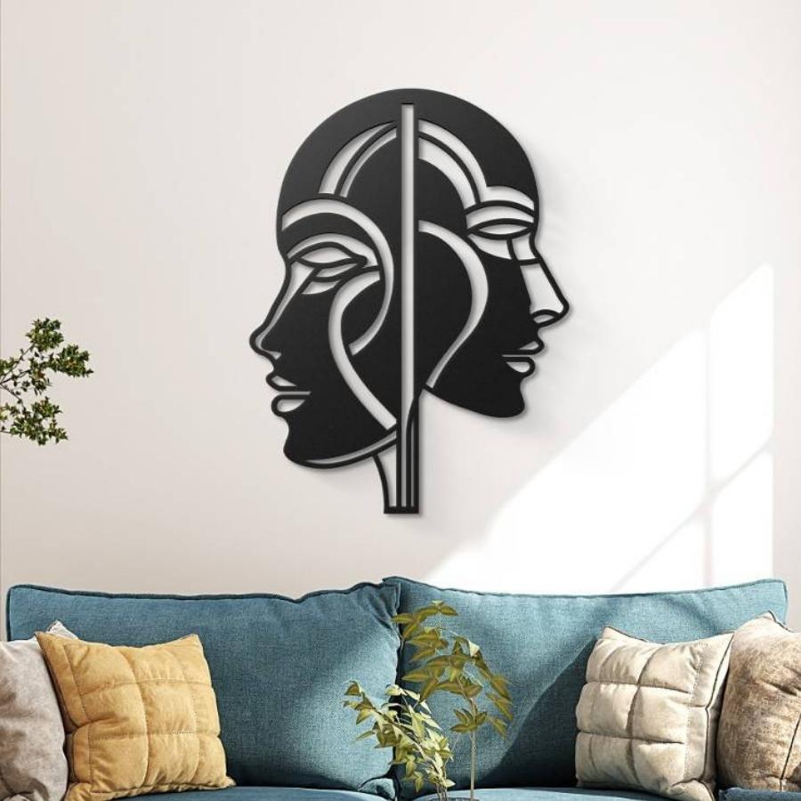 Abstract Dual Face Metal Wall Art