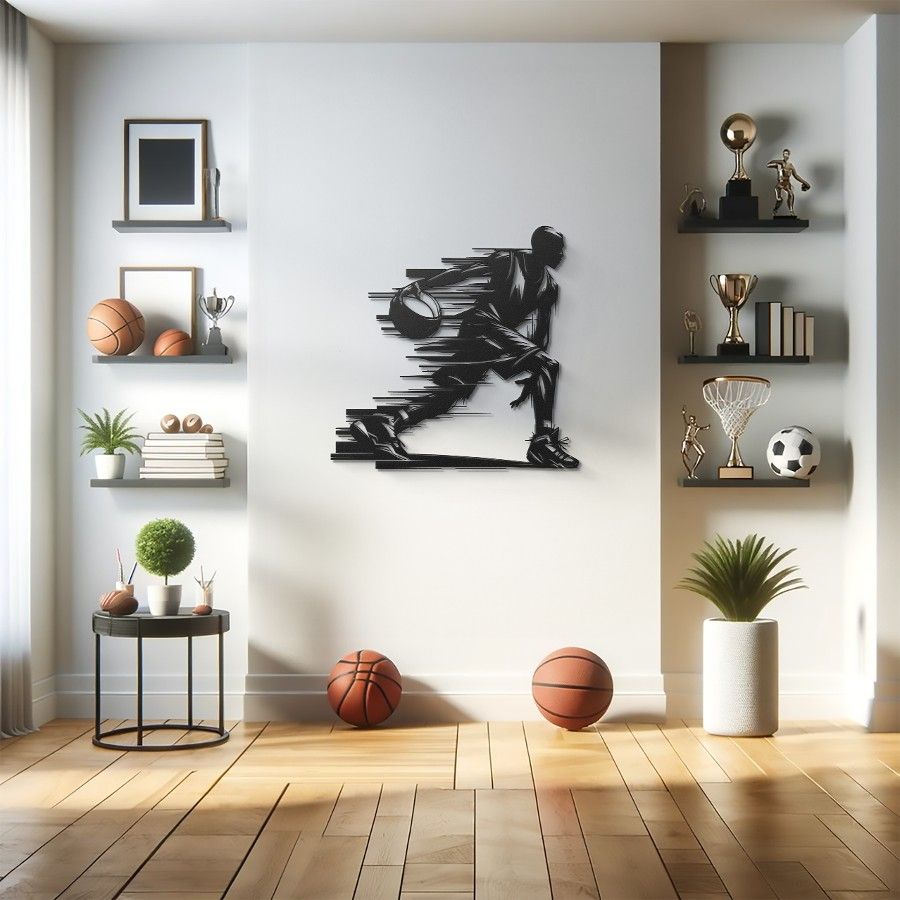 Basketball Player Metal Wall Art