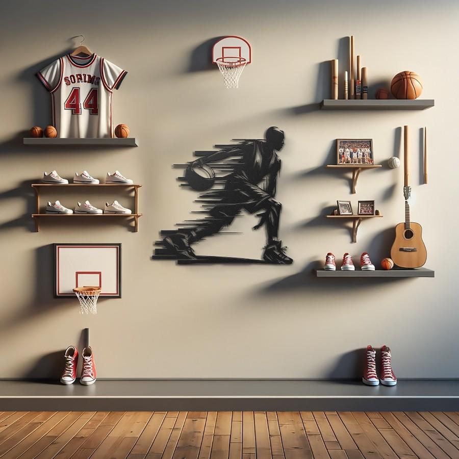 Basketball Player Metal Wall Art