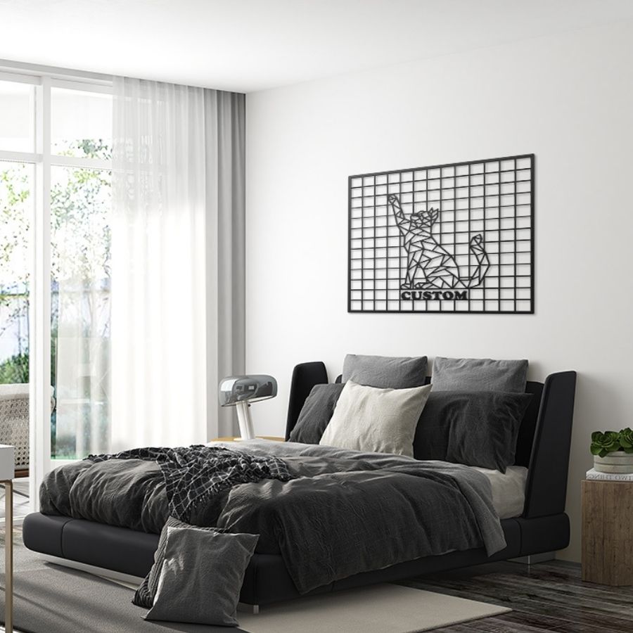 Customizable Cat Pinboard Metal Wall Art