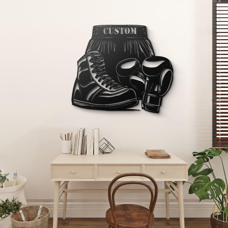 Custom Boxing Short Metal Wall Art - Moonarch