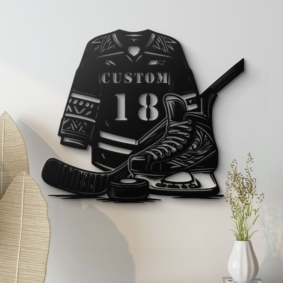 Custom Hockey Jersey Metal Wall Art - Moonarch