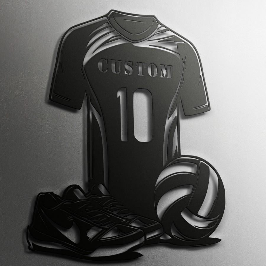 Custom Volleyball Jersey Metal Wall Art - Moonarch