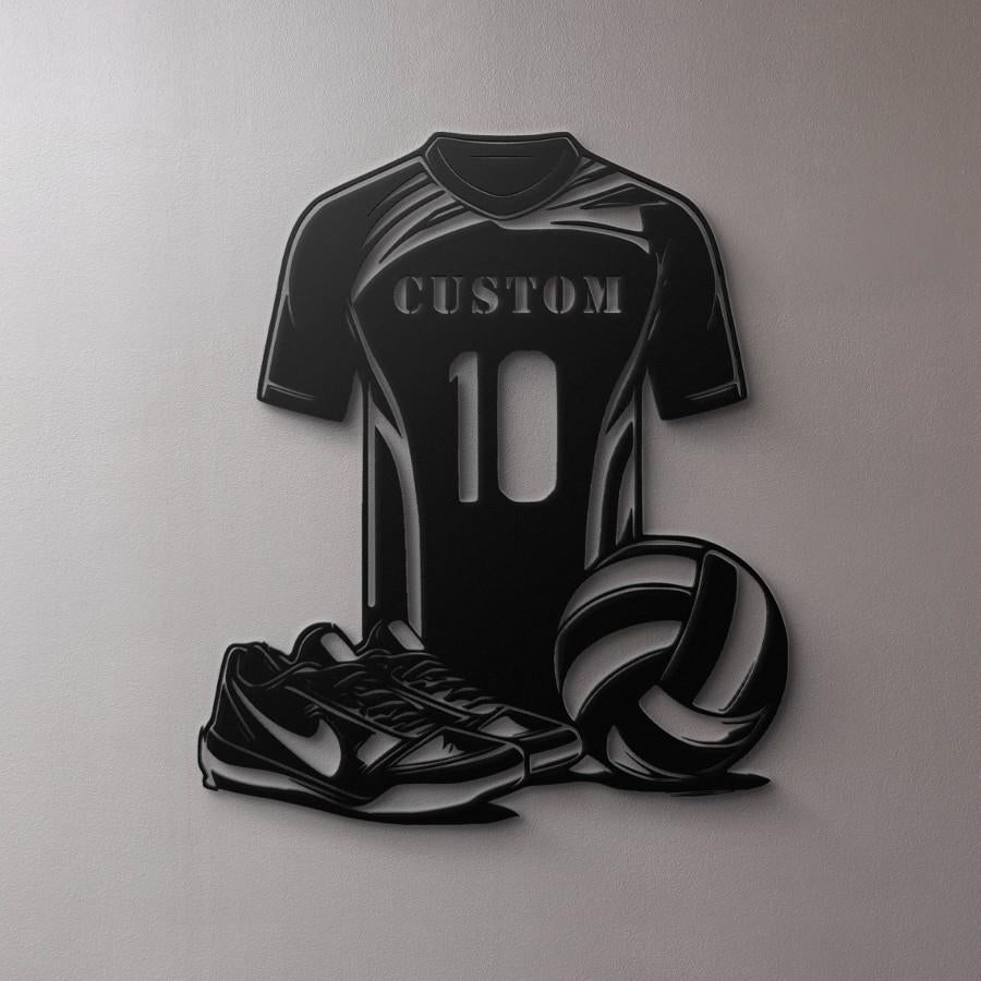 Custom Volleyball Jersey Metal Wall Art - Moonarch
