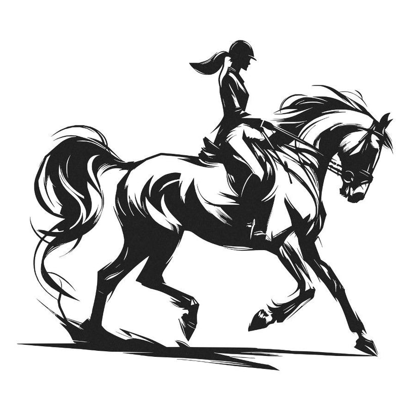 Equestrian Grace Metal Wall Art