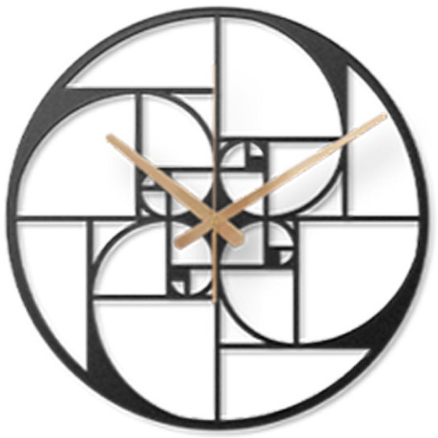 Fibonacci Spiral Metal Wall Clock - Moonarch