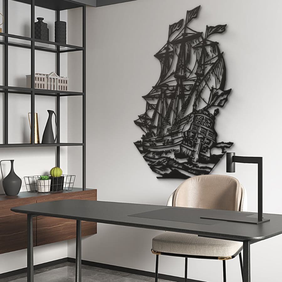 Pirate Ship Metal Wall Art