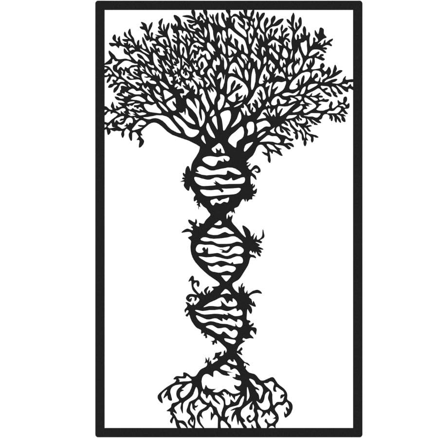 DNA Tree of Life Metal Wall Art