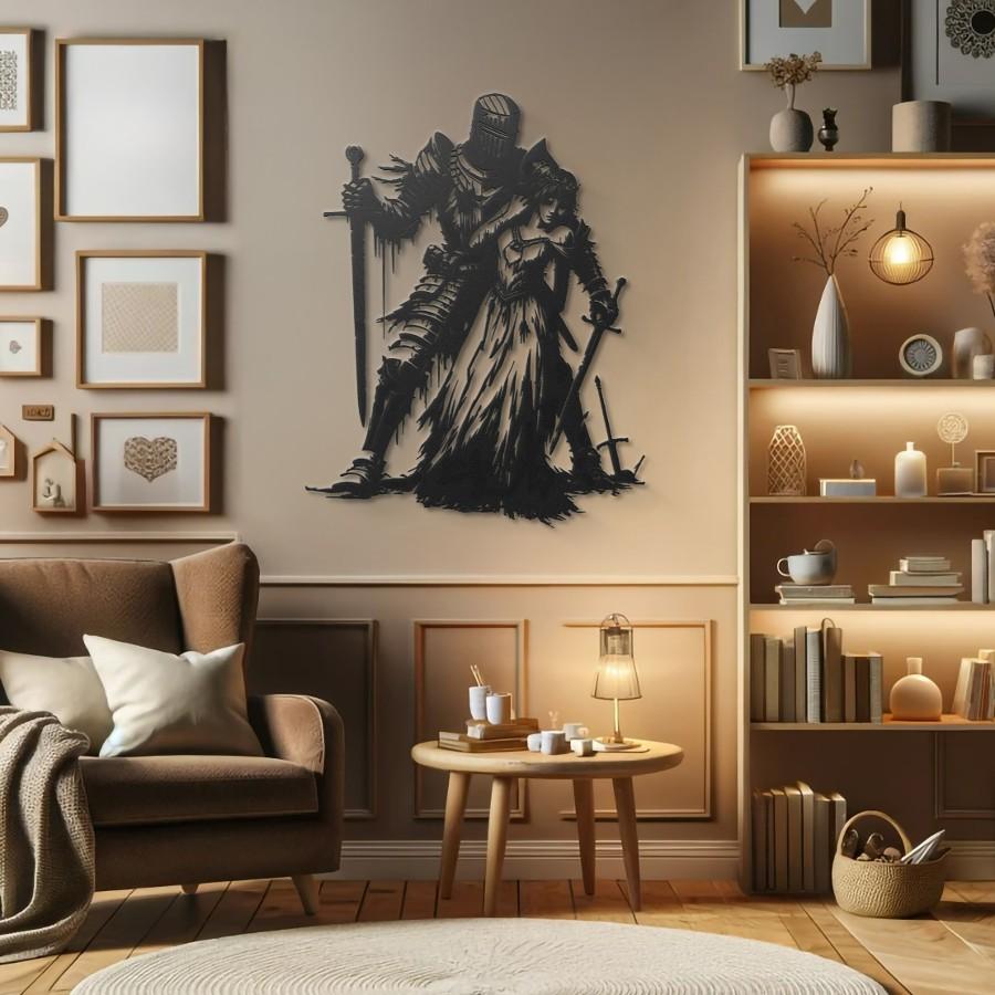 Valiant Knight and Princess Metal Wall Art - Moonarch