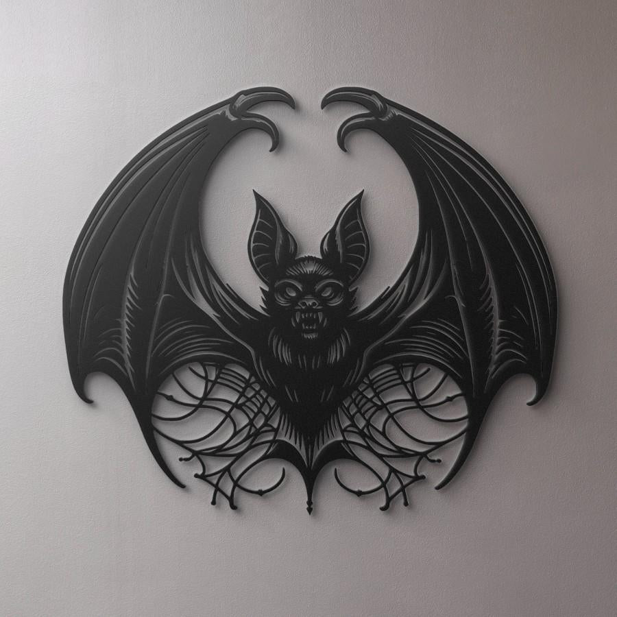 Vampire Bat Metal Wall Art - Moonarch