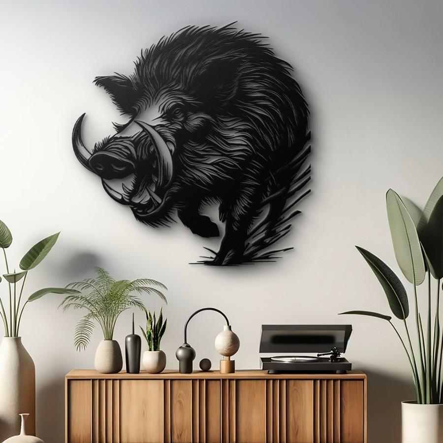 Wild Boar Metal Wall Art - Moonarch