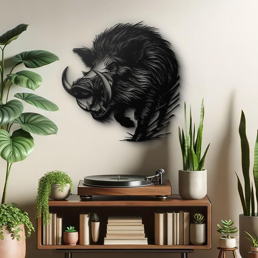 Wild Boar Metal Wall Art - Moonarch