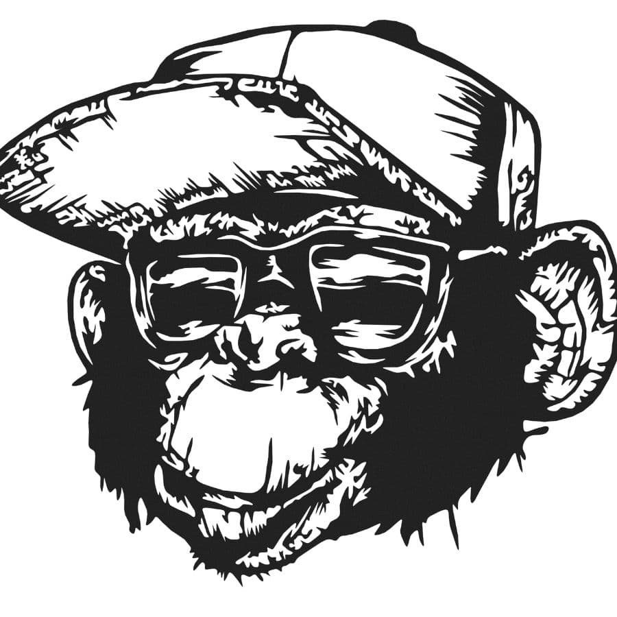 Monkey Metal Wall Art Decor